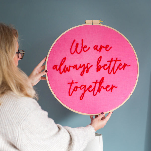 Words of Wisdom Embroidery Hoop Sign | Make & Mend Company
